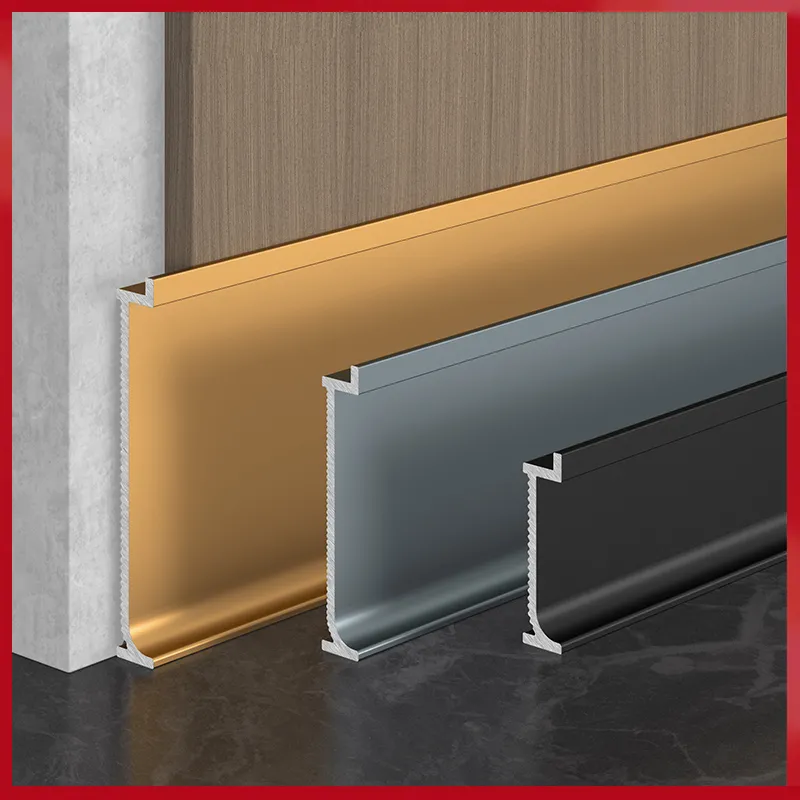 Sinriya Aluminum Anti-Dust Skirting Board with Cable Management HB ...